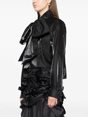 Noir Kei Ninomiya Bow Satin Shirt