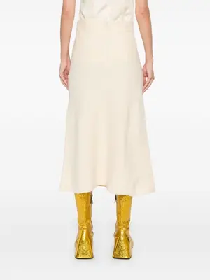 JIL SANDER Boiled Wool Midi Skirt
