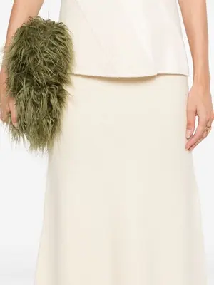 JIL SANDER Boiled Wool Midi Skirt