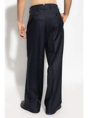 AMI Paris Virgin-wool Tailored Trousers - Blue