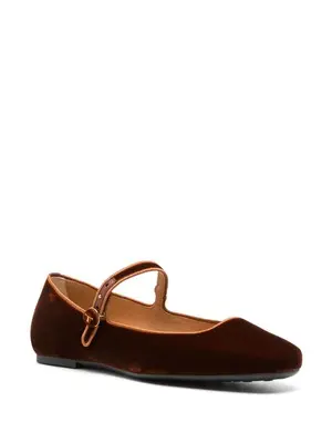 TOD'S Velour Ballerinas
