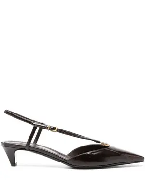 Fendi 40mm Ffold Slingback Pumps