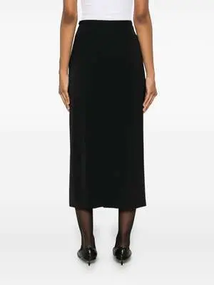 THE ROW Matias Midi Skirt - Black