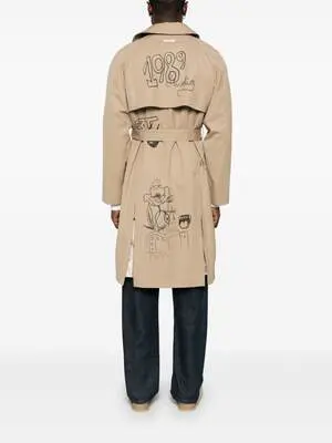 1989 STUDIO Scribble Embroidered Trench Coat