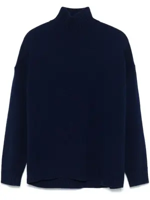 Victoria Beckham Cut-out Wool-cashmere Sweater - Blue