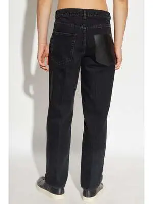 LANVIN Logo-embossed Jeans