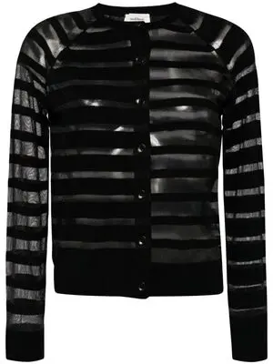 ONEFIFTEEN Striped Cardigan - Black