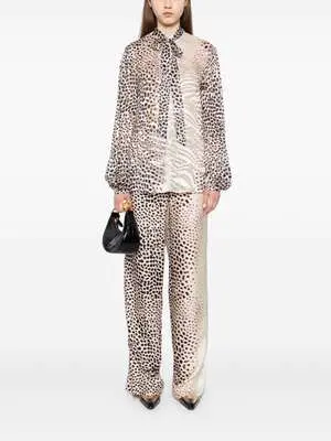 Roberto Cavalli Graphic-print Straight Trousers