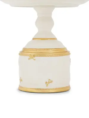 VILLARI Embossed Bow Detailing Cake Stand