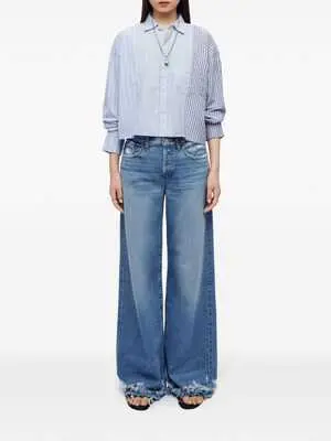 RE/DONE Patchwork Striped Shirt