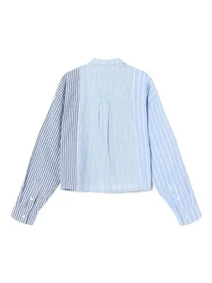 RE/DONE Patchwork Striped Shirt