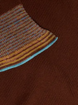 Etro Ribbed-knit Midi Dress - Brown