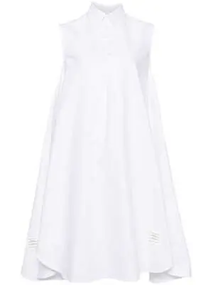 Thom Browne Sleeveless Button-down Collar Day Dress