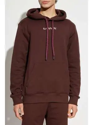 LANVIN Logo-embroidered Hoodie