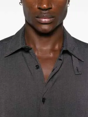 Yohji Yamamoto Herringbone-pattern Shirt