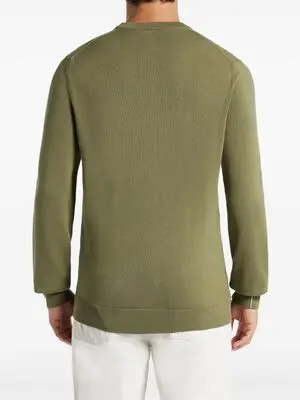 Lacoste Logo-patch Cotton Jumper - Green