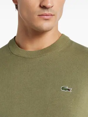 Lacoste Logo-patch Cotton Jumper - Green