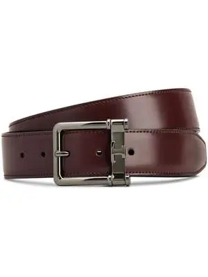 TOD'S Buckle Leather Belt - Black
