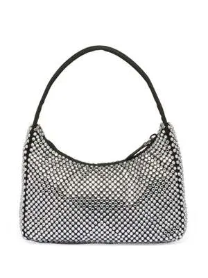Prada Re-edition Crystal-embellished Mini Bag - Black