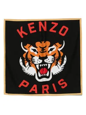 Kenzo Lucky Tiger Scarf - Black