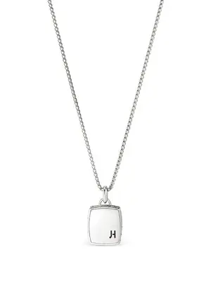 John Hardy Sterling Tag Sapphire Necklace - Silver