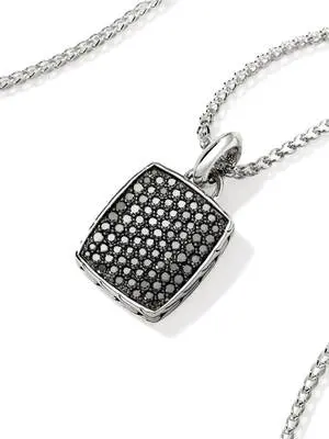 John Hardy Sterling Tag Sapphire Necklace - Silver