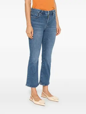 FRAME Cropped Bootcut Jeans - Mrmd Blue