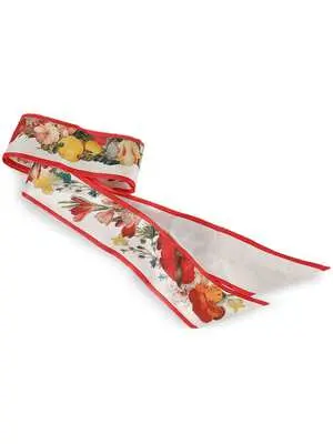 Alexander McQueen Floral-jacquard Silk Scarf - White