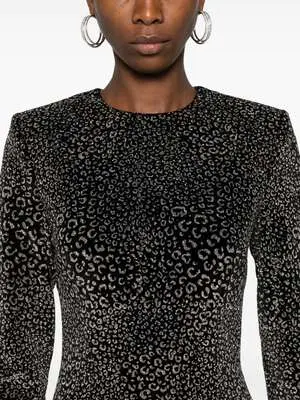 GENNY Animalier Velvet Mini Dress