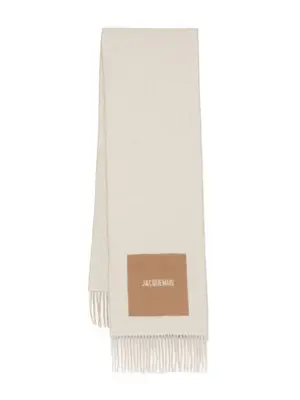 Jacquemus L'echarpe Rond Carre Scarf - Neutrals