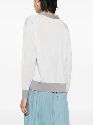 Maison Kitsuné Baby Fox Patch Color Block Cardigan - Green