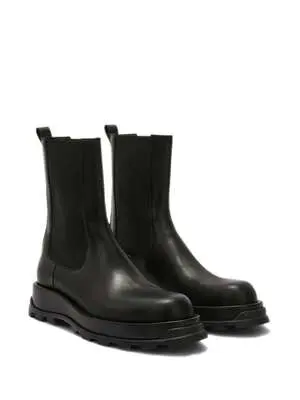 JIL SANDER Leather Ankle Boots