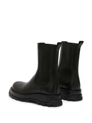 JIL SANDER Leather Ankle Boots