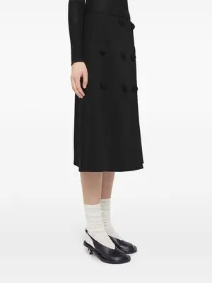 JIL SANDER A-line Skirt With Decorative Buttons