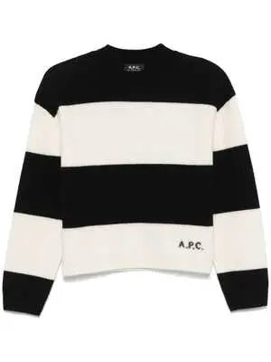 A.p.c. Penny Striped Sweater - Black