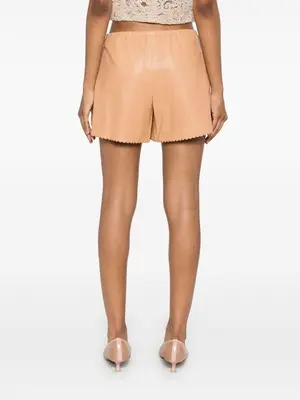 Blumarine Vented Leather Shorts