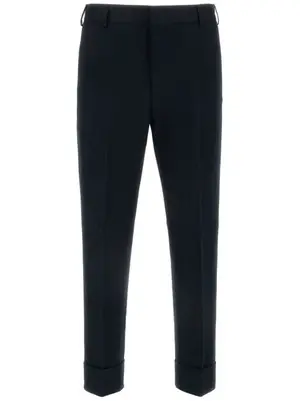 PT TORINO Tapered Cotton Trousers - Blue