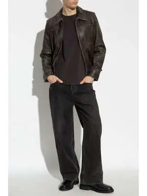 ALLSAINTS Alkan Leather Jacket - Brown