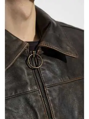 ALLSAINTS Alkan Leather Jacket - Brown