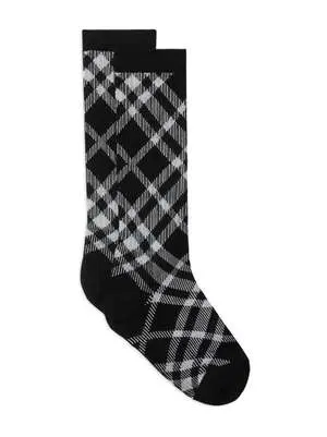 Burberry Check-print Socks - Black