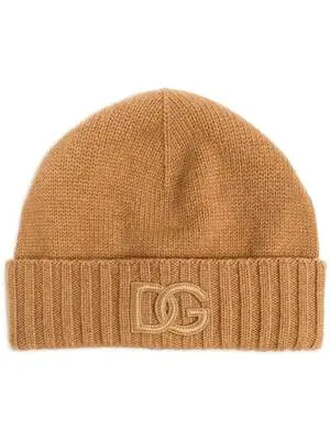 Dolce & Gabbana Logo-embroidered Beanie - Neutrals