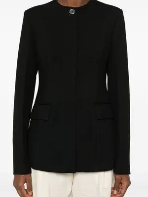 TOTEME Collarless Cinched Jacket - Black