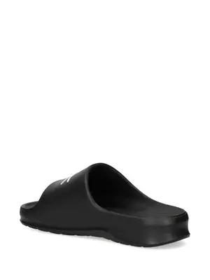 Lacoste Logo-print Slides - Black