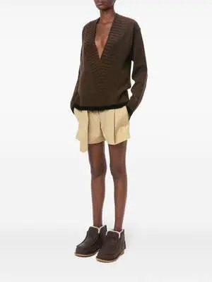 JW Anderson Fold-over Trench Shorts - Neutrals