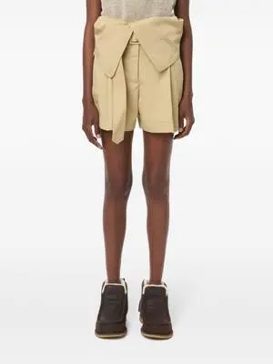 JW Anderson Fold-over Trench Shorts - Neutrals