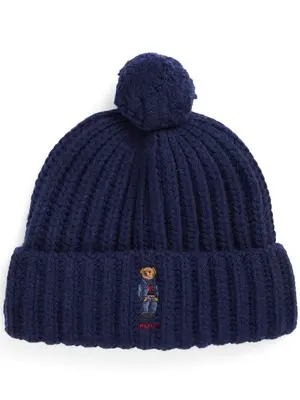 Polo Ralph Lauren Bear Pom-pom Beanie - Blue