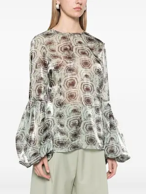 GENNY Organza Turtle Print Blouse