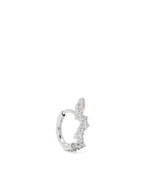 MARIA BLACK 14kt White Gold Diamond Earring - Silver