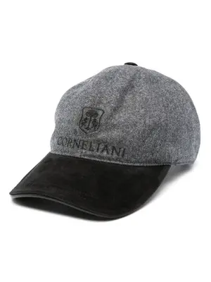 Corneliani Logo-embroidered Cap - Grey