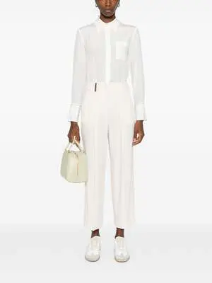 Peserico Pleated Straight-leg Trousers - Neutrals